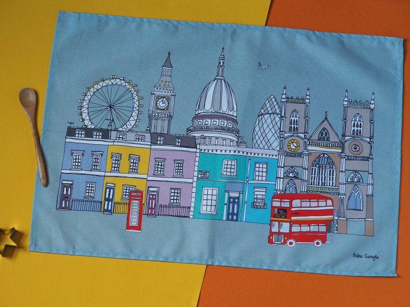 London Tea Towel - Helena Carrington
